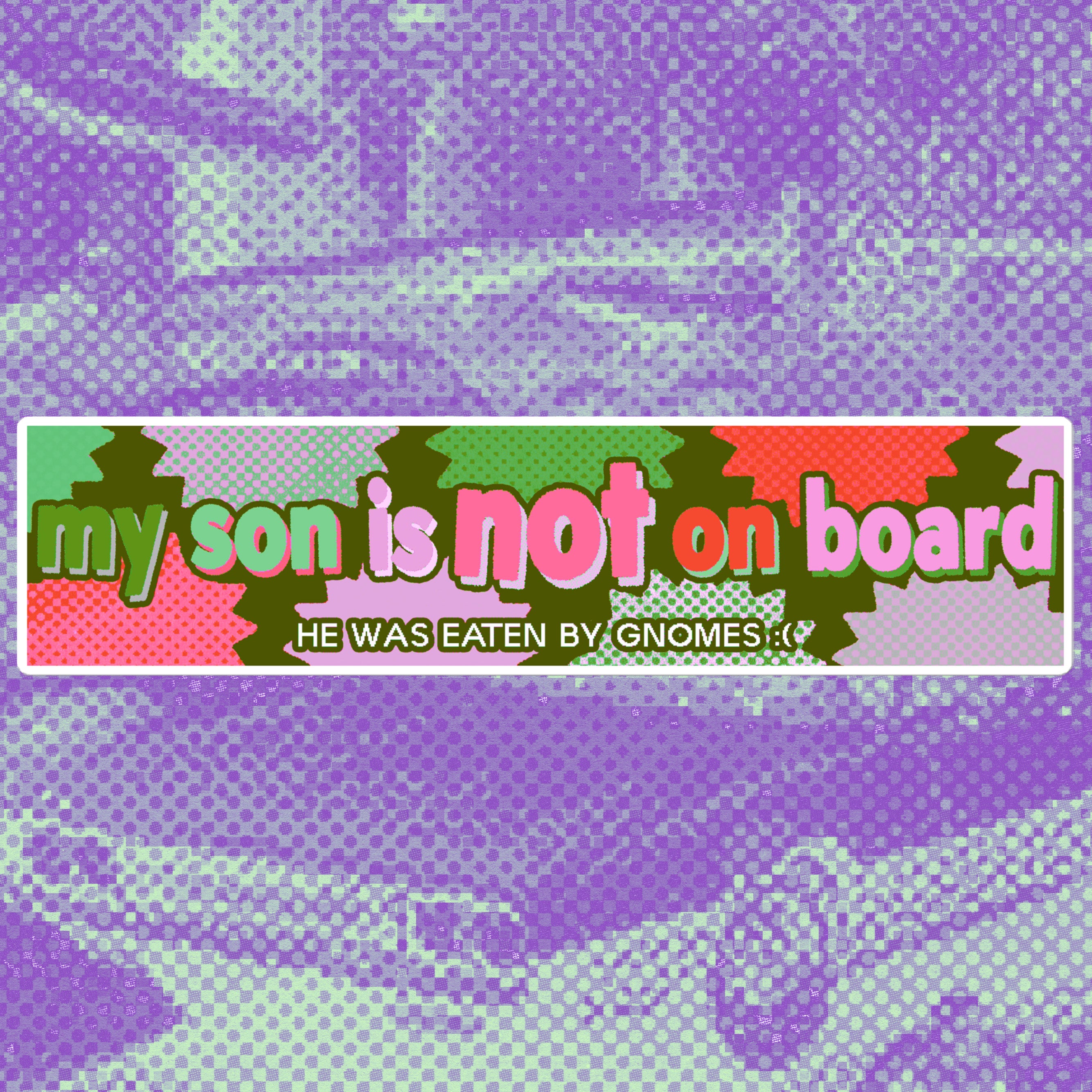 my son is NOT on board bumper sticker – dogecore